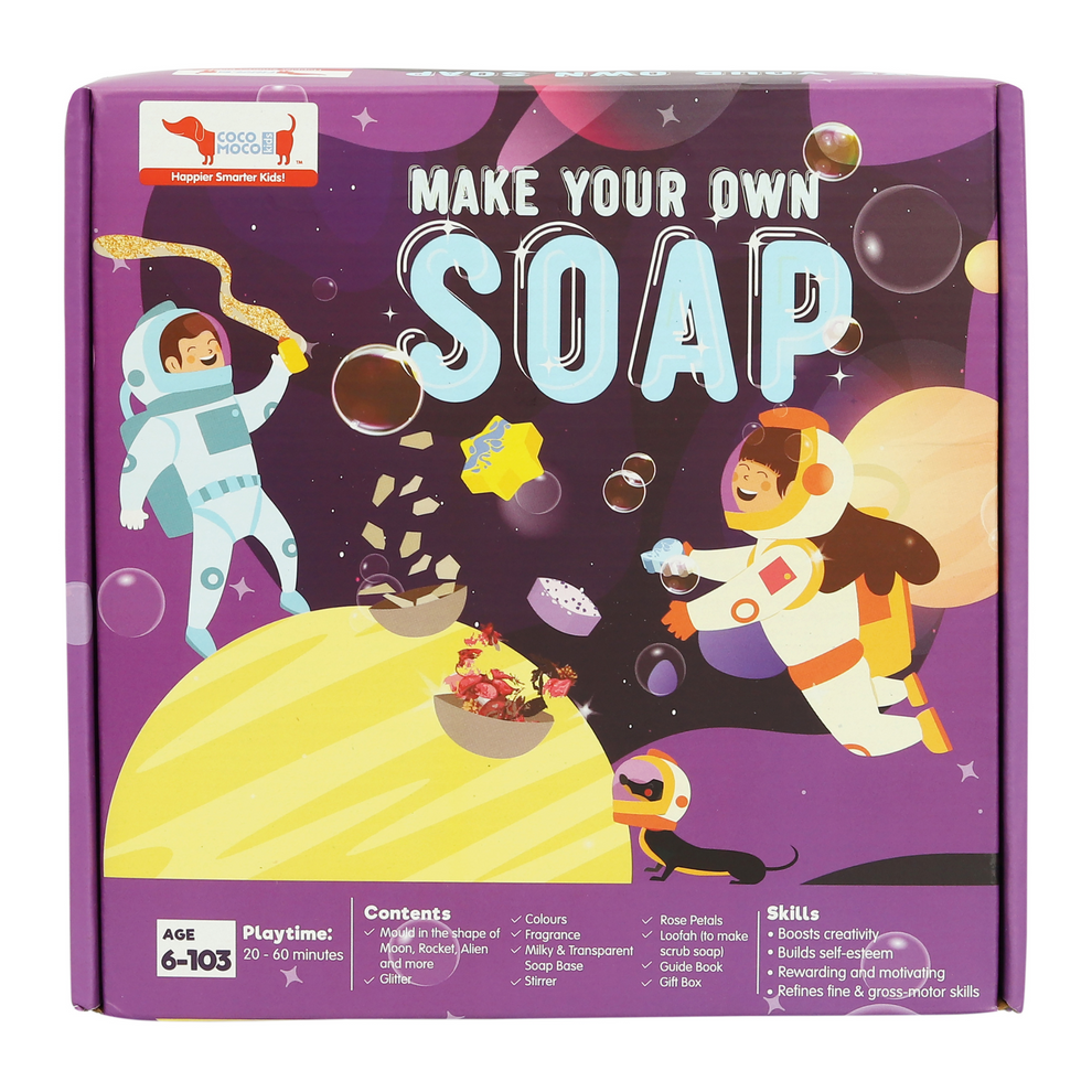 CocoMoco Kids Solar System Space Theme Soap Making Kit For Kids, Soap