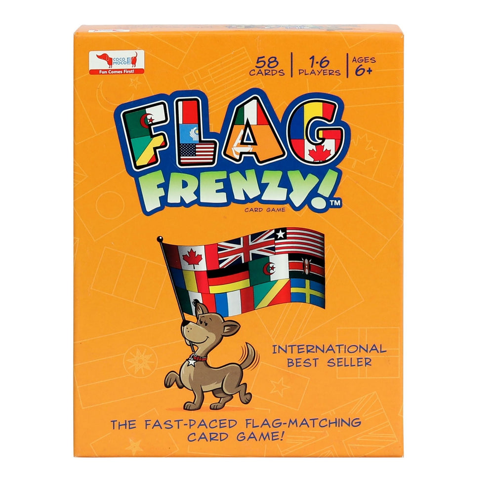 CocoMoco Kids Flag Frenzy Card Game for Kids - Flags of The World Flas