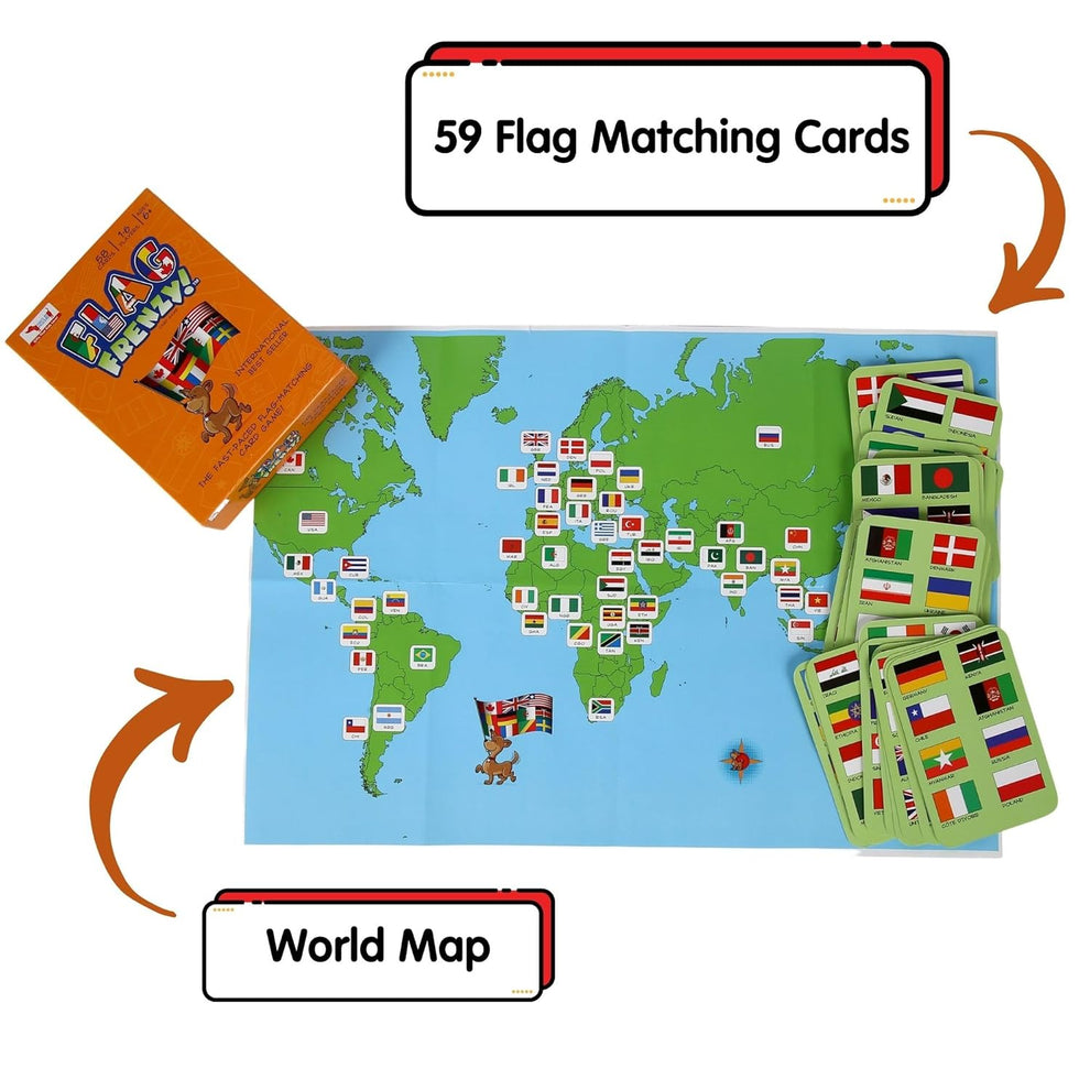 Flag Frenzy + Country Trump Cards Combo | Fun Geography Games for Kids