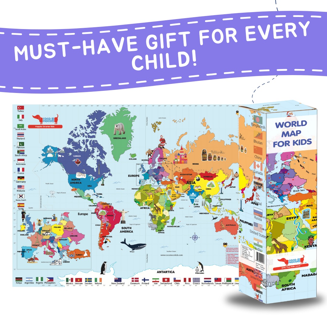 Hop around the world – Giant World Map