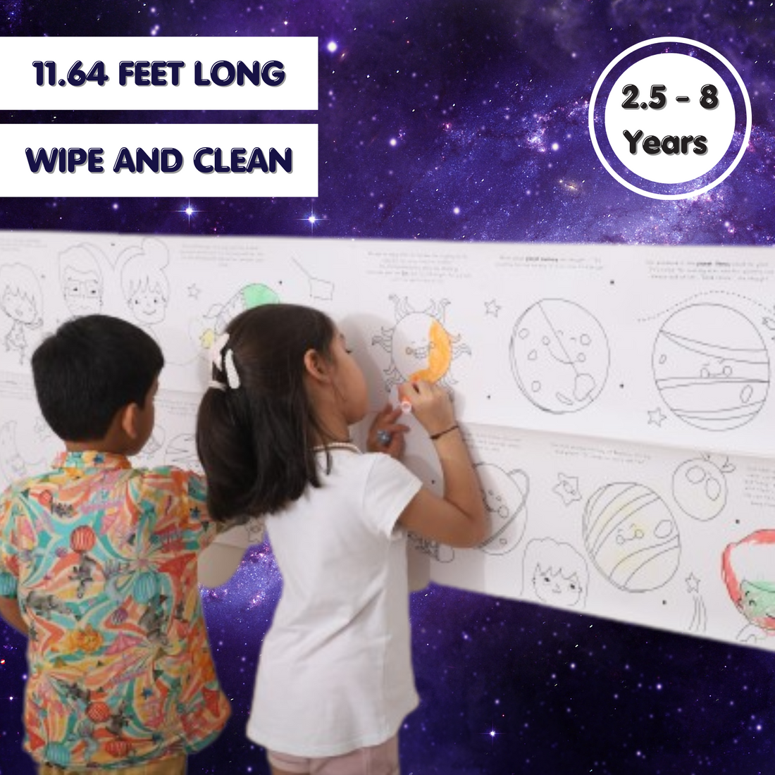 Explore India Wipe n Clean Colouring Roll (Age 3-7)