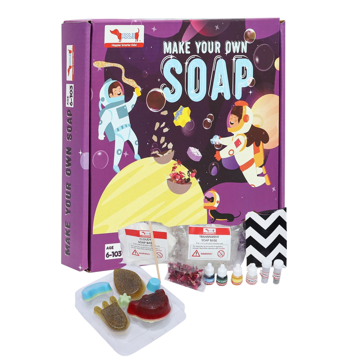 CocoMoco Kids Solar System Space Theme Soap Making Kit For Kids, Soap