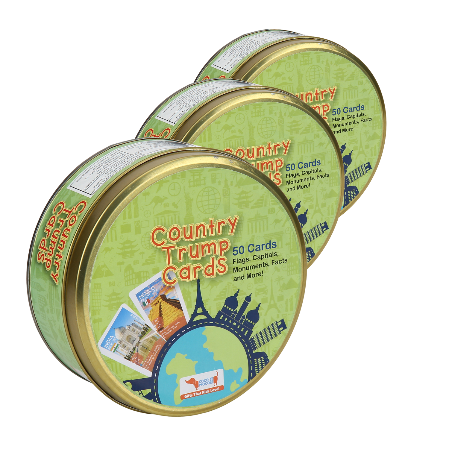 Country Trump Cards Game (Age 5-12)