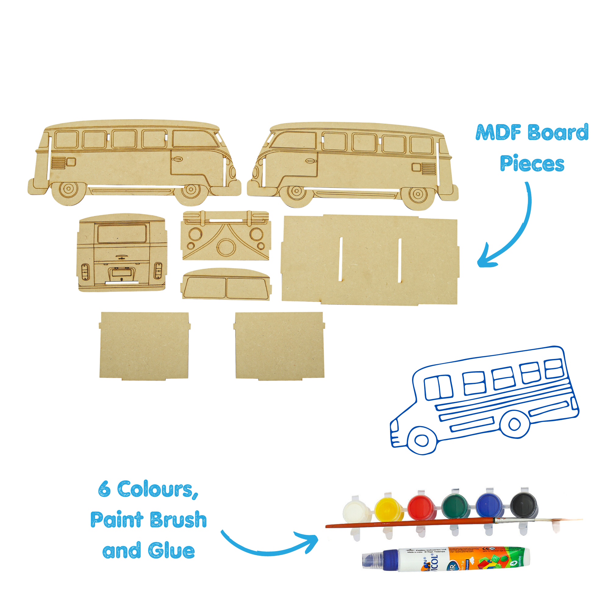 DIY Bus Pencil Stand Organiser (Age 5 and above)